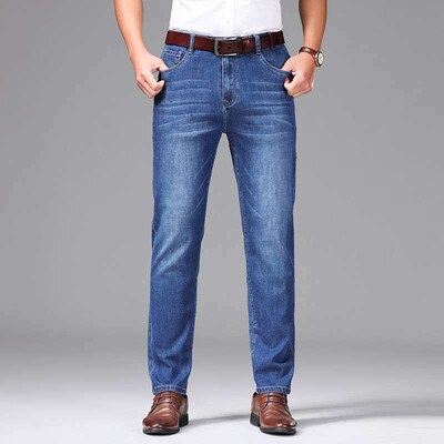 Denim Pants Mens Summer Straight Pants Cotton Loose Breatha