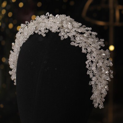 Luxury Silver Color Full Crystal Hairband Handmade Shinny Rh