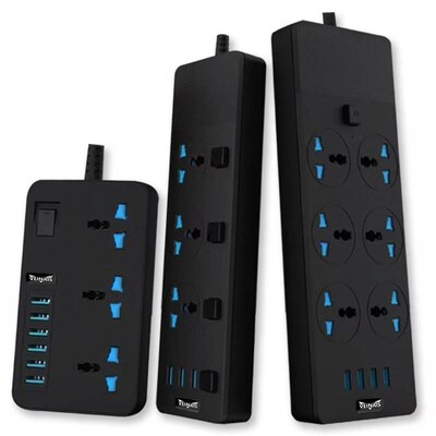 3000W Power Strip Surge Protector Universal Socket Plug with
