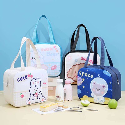 Cartoon Oxford cloth insulation lunch box bag large capacity