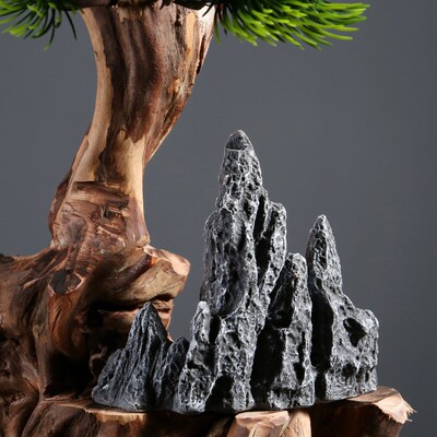 Simulation welcome pine bonsai office Chinese plant decor