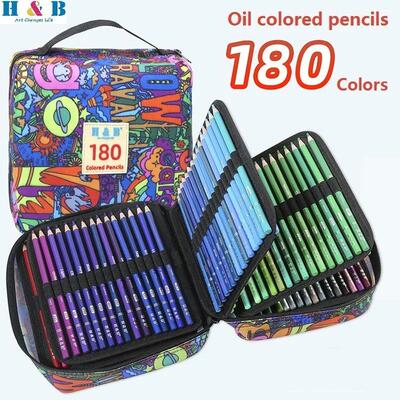 H&B+Colored+Pencils+Set,+180/120/72Color+Quality+Oil-Based+A