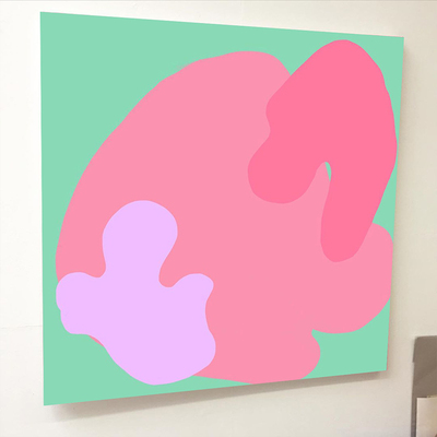 创意缤纷客厅装饰画抽象色块大厅墙壁画个性卧室床头画大幅背景画