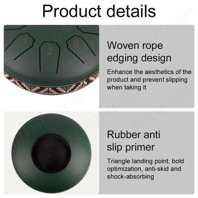 6 Inch 8 Notes Rain Drum Steel Tongue Drum Handpan Drum with