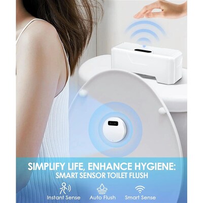 Automatic Toilet Flusher, 2024 Upgraded Smart Touchless Toil