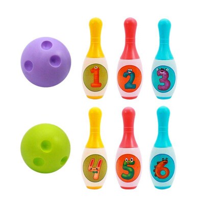 Bowling Set Education Toys For Kids Toddlers Animal Num