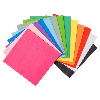 Solid Color Paper Napkins Party 纯色彩色生日婚礼派对餐巾纸巾