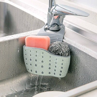 Soap Sponge Drain Rack Sink Shelf Dish Drainer Portable Hang