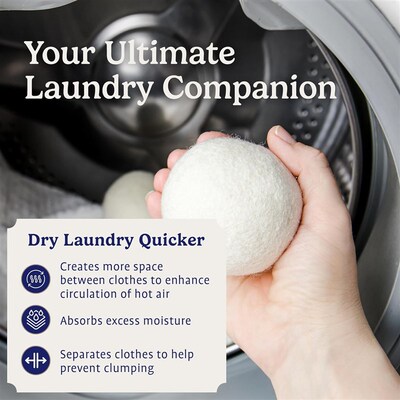 Laundry Wool Dryer Balls Fabric Softener Clothing Wrinkles