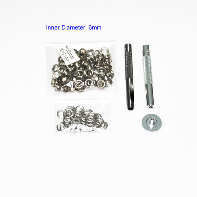100sets Silver metal eyelets 4mm 5mm 6mm 8mm 10mm 12mm 14mm