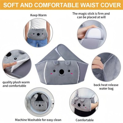 Waist Hot Water Bag Plush Hand Warm Bag Hot Water Bottle Sof