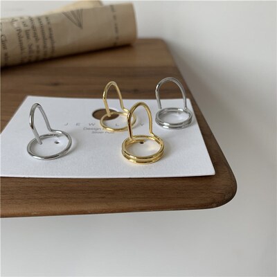 Gothic Metal Line Thin Nail Rings for Women Daily Fingertip