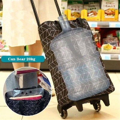 Outdoor Picnic Pull Trolley Portable Folding Shopping Cart