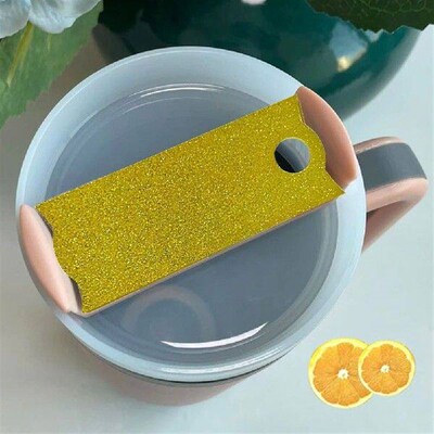 Sparkling Name Plate Acrylic Tumbler Lid Topper Nameplate