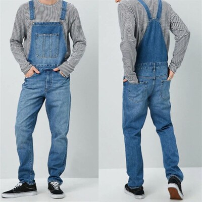 Mens Wear Mens Denim Suspender Pants Mens Jeans Pants Jum
