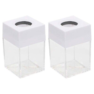 2 Pcs Paper Clip Storage Bucket Paperclip Boxes Containers