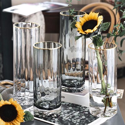Vase furnishing articles flower arraHnging transparent glass
