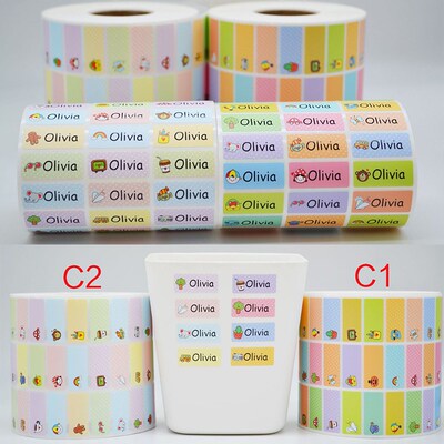 120Pcs Customize Name ers Waterproof Personalized Labels Chi