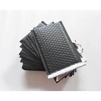 150pcs/lot 15x20+4cm  Black  Poly bubble Mailer envelopes pa