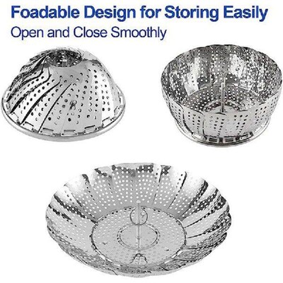 Vegetable Steamer Basket Folding Expandable Steamers Basket