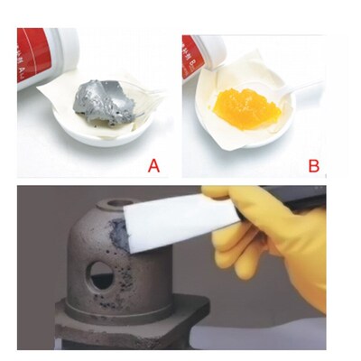 HiGlue 111 epoxy metal repair putty , plastic iron steel put