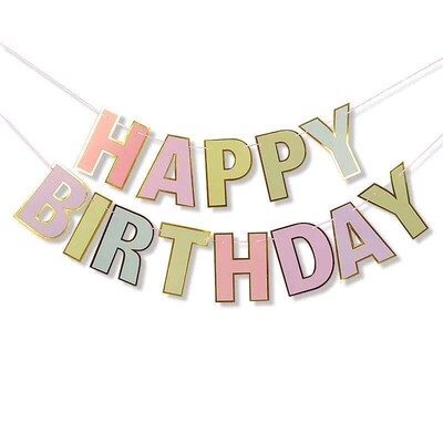 Daisy Happy Birthday Party Decoration Banner White Flower Ga
