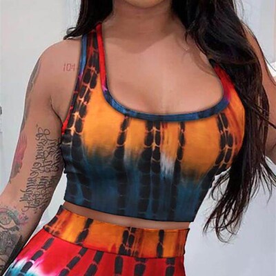 Two Piece Sets Womens Outifits 2023 Spring Fashion Tie Dye P