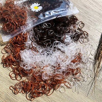 2000PCS Girls Colorful Small Disposable Hair Bands Elastic R