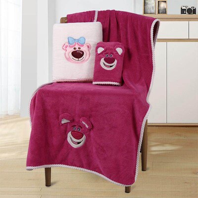 Strawberry bear towel bath towel two-piece childrens cartoo