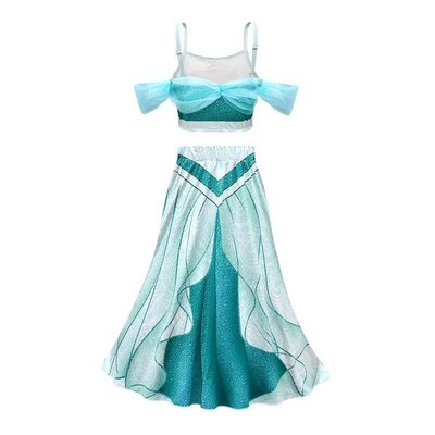 Girls Jasmine Dress Arabian Princess Costume Kids Birthday