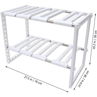 Adjustable 2Tier Under Sink with Removable Panels