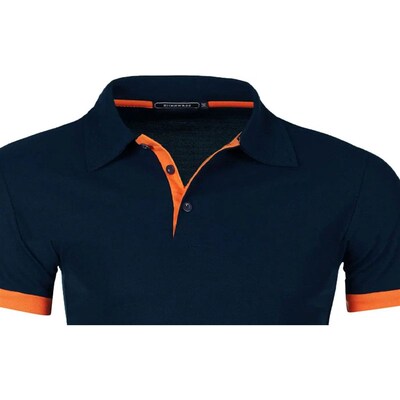 Mens short sleeve color matching fashion with mens lapel