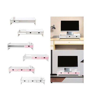 Monitor Stand Riser Computer Heightened Shelf Desk