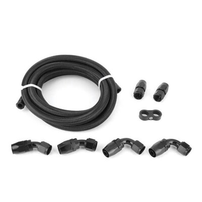 9.8ft 5/8 AN10 Braided Fuel Line Hose with Straight 45 Degre