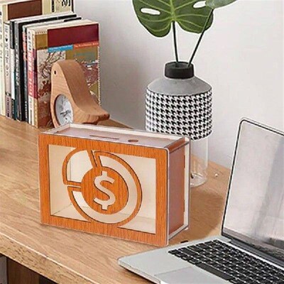 Wooden Piggy Banks Cash Boxes Reusable Assembled Cash Boxes