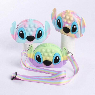 Stitch Fidget Toy Push Bubble Antisress Fidget Girls Bags To