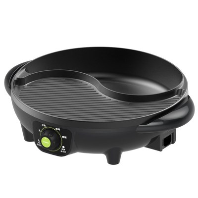 利仁电火锅SK-J3200家用多功能煎烤涮一体机锅鸳鸯锅不粘烤肉机