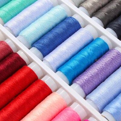 39-color sewing thread set for home sewing machines, includi
