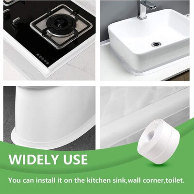 Bathroom Sealing Tape Shower Sink Bath Sealing Tape White PV