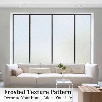 Window Film Frosted Glass Window Privacy Film No Glue Bathro