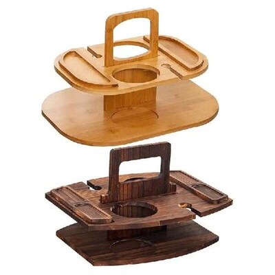 Wooden/bamboo Outdoor Detachable Picnic Table-With Glass