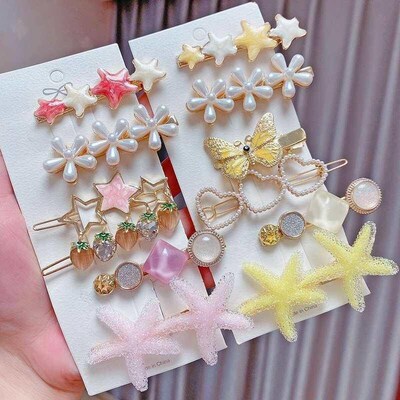 1 Set Acrylic Hair Clips For Women Fashion Hairgrips Geometr