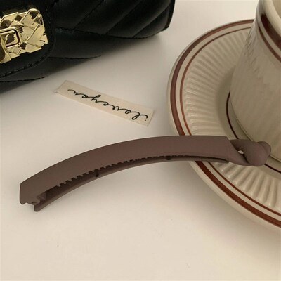 Women Elegant Matt Color Banana Claw Clips Matt Color Plasti