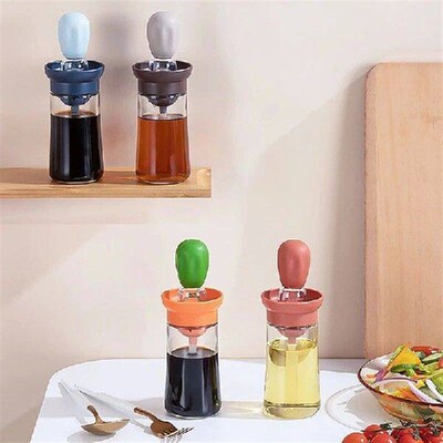 2 In 1 Silicone Dropper Measuring Oil Dispenser Bottle Set