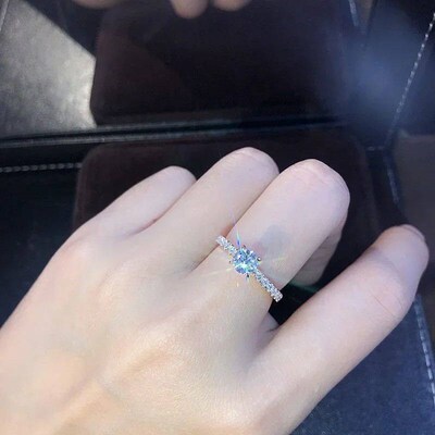 Delysia King Women rendy Shiny Crystal Ring Simplicity Elega