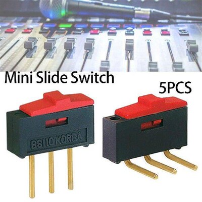 5 Pcs Red Durable Mini DC12V 0.3A 2 ition 3 Pin