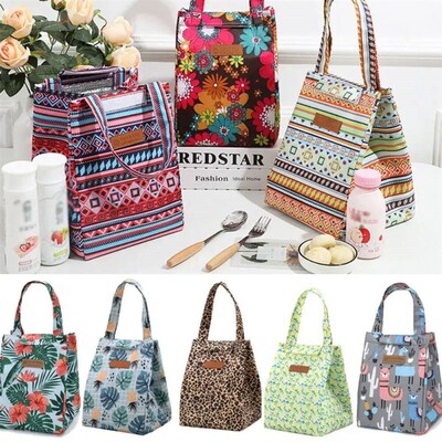 Oxford Cloth Inulated Lunch Bag Camping Food Drink Cooler Ba