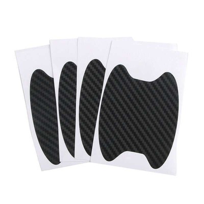 Carbon fiber handle stickers Car door bowl stickers 4 instal