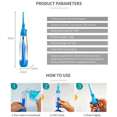 Oral Irrigator Teeth Cleaner Water Jet Tooth Health Water No