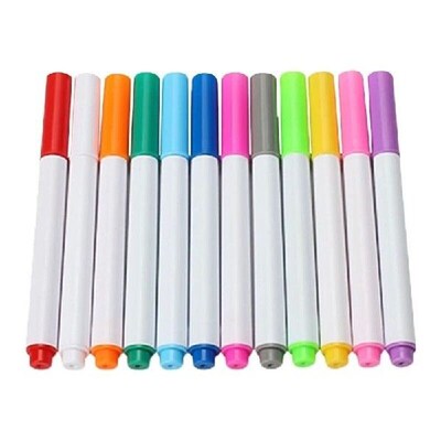 12 Colors Water Erasable Pen Disappearing Fabric Marker Pen